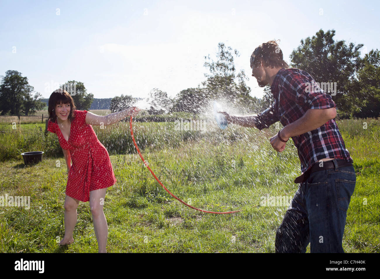 Men in wet jeans hi-res stock photography and images - Alamy