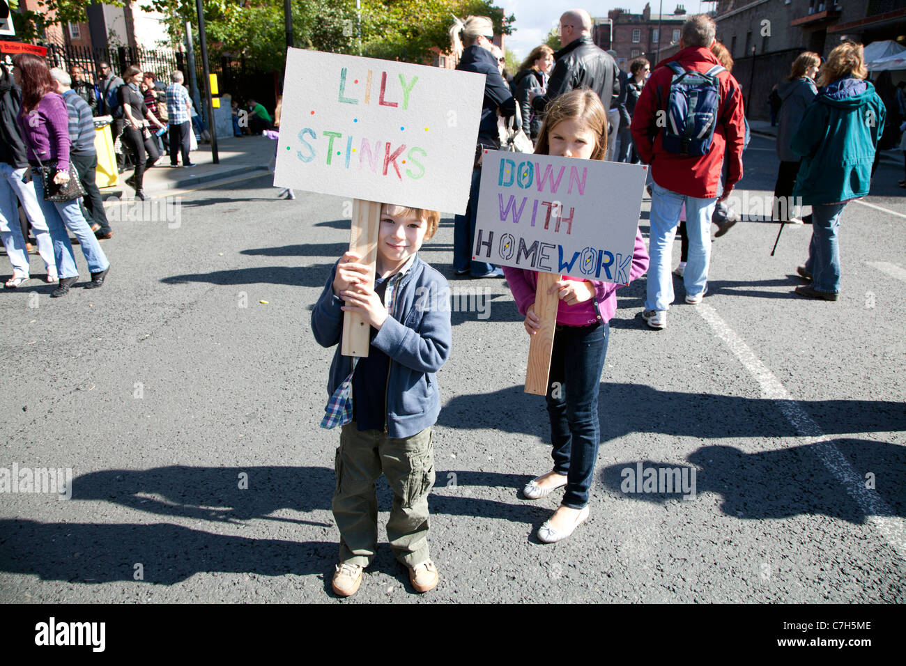 Children protest hi-res stock photography and images - Alamy