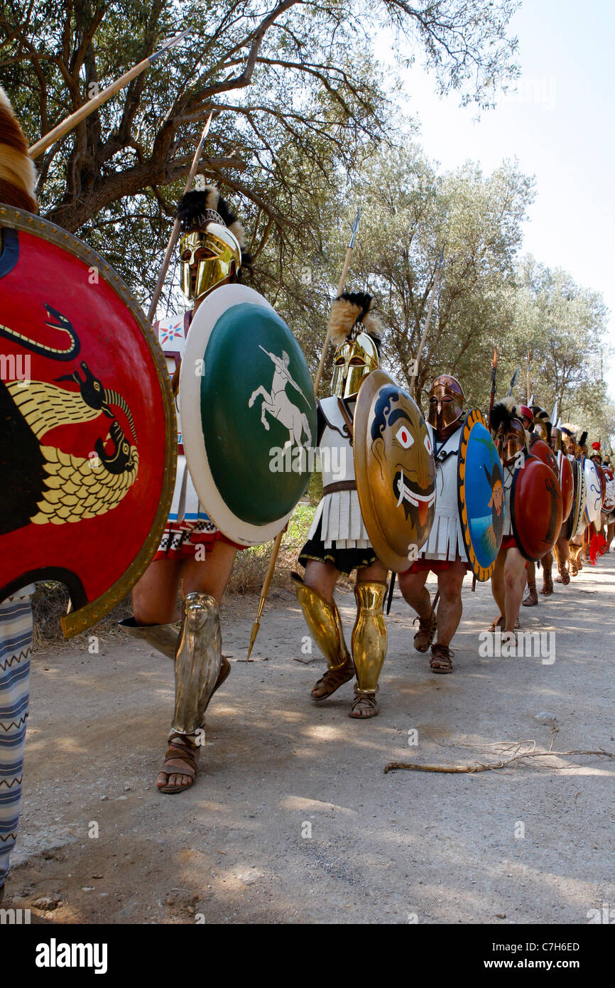 Reenactment the Battle of Marathon in Greece Stock Photo - Alamy