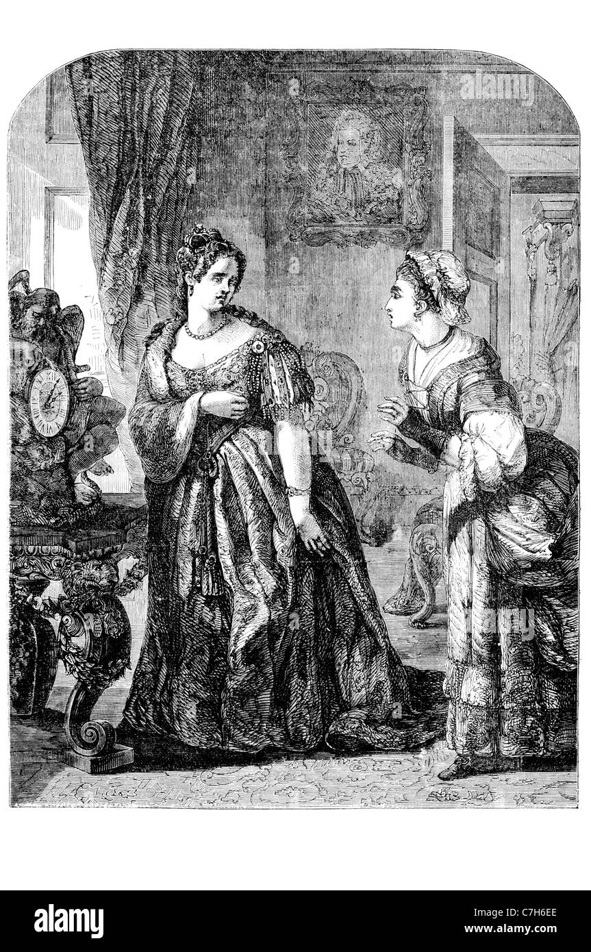 Queen annd and Mrs danvers in the presence chamber Stock Photo - Alamy