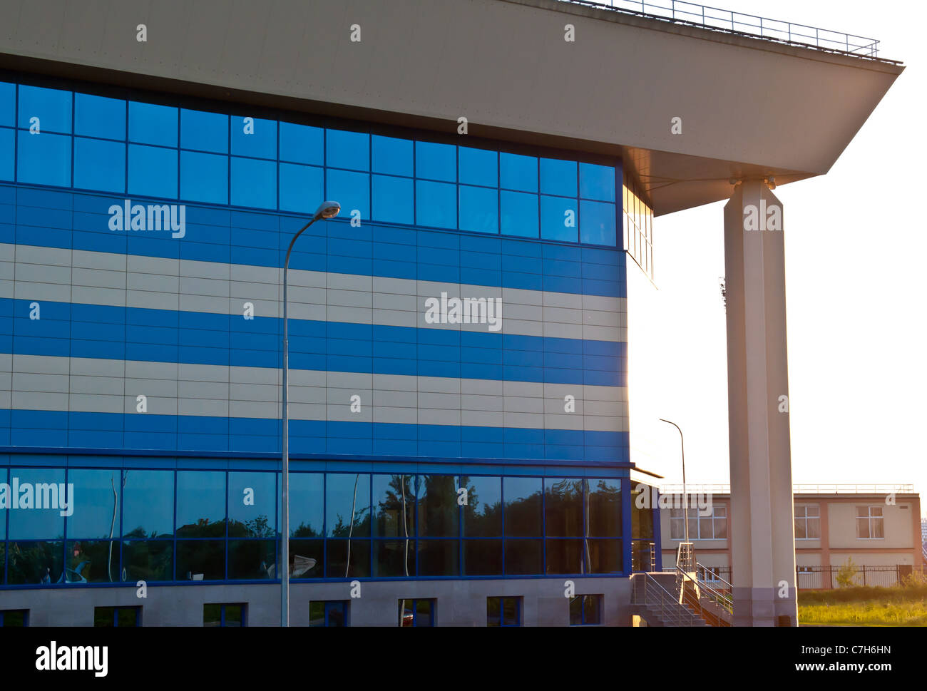 High resolution image. Facade of the modern high house Stock Photo - Alamy