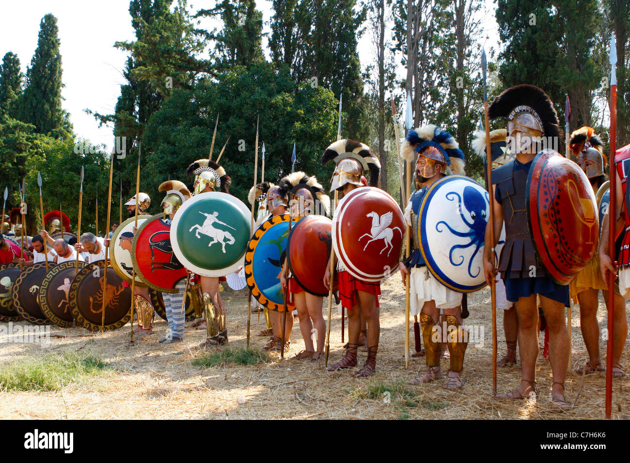 Reenactment the Battle of Marathon in Greece Stock Photo - Alamy