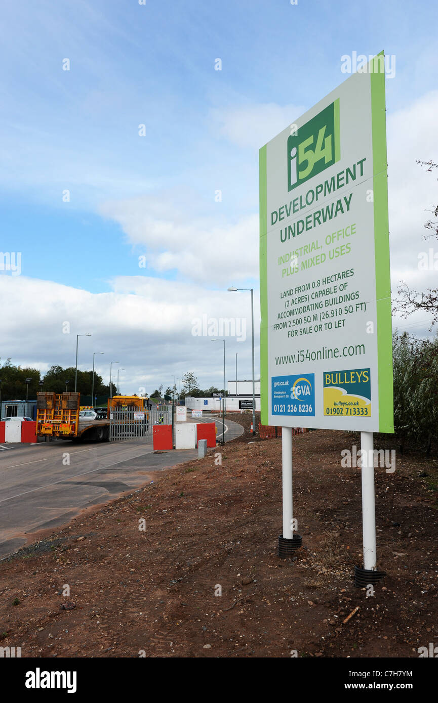 Signs for the new i54 Strategic Employment Site near Wolverhampton Uk ...