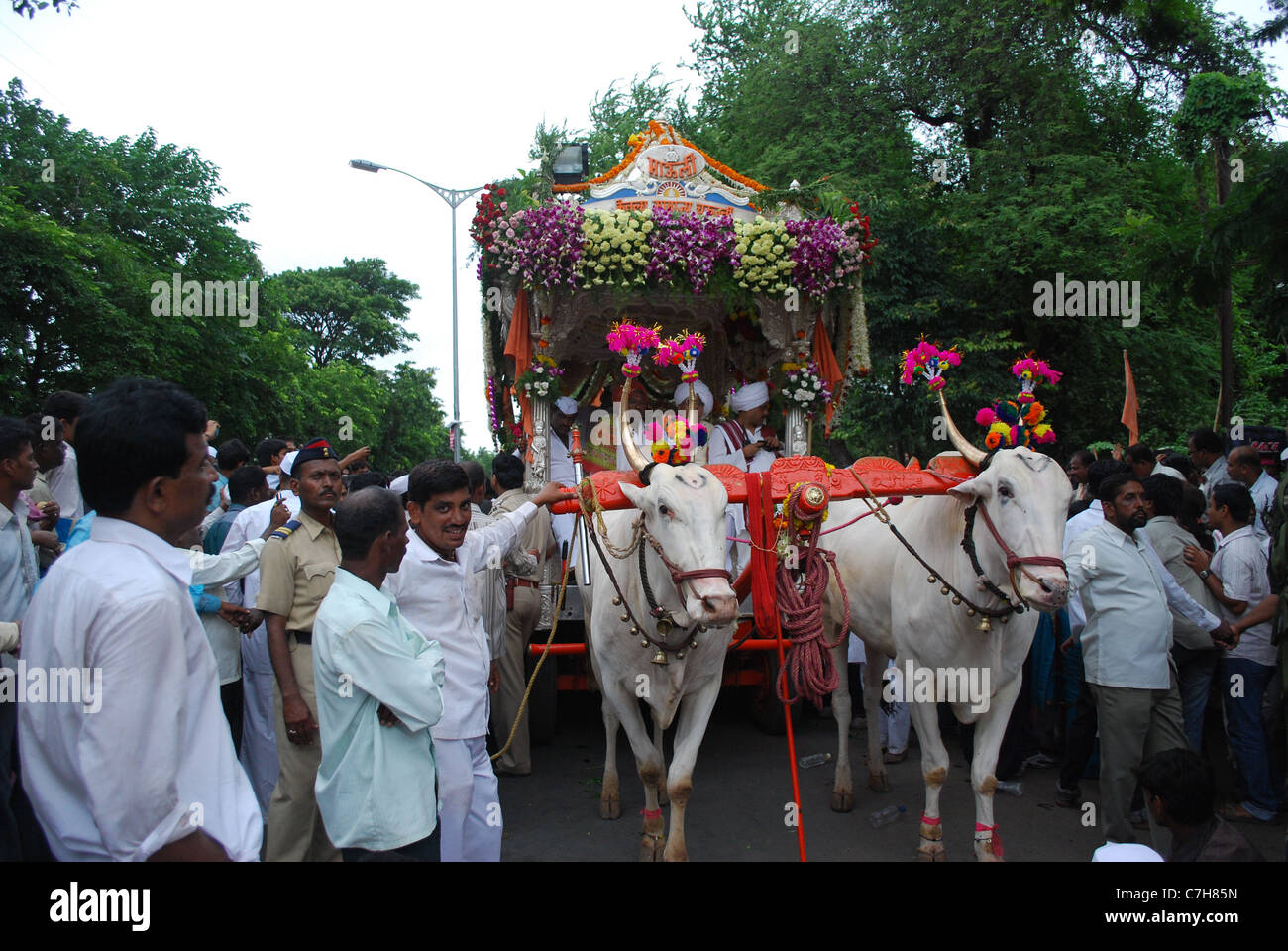 saint dnyshwar palkhi festival Stock Photo - Alamy