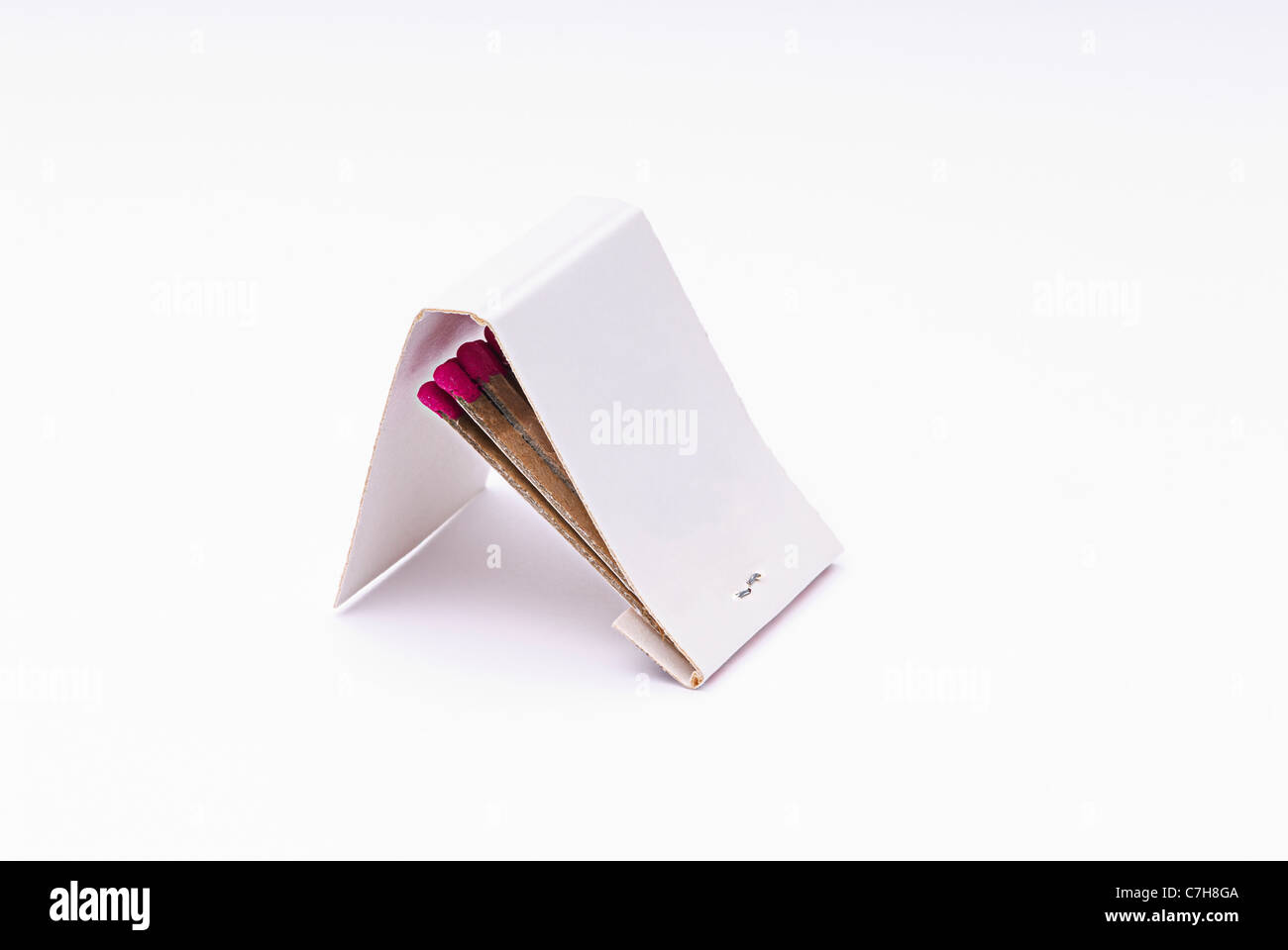 Matchbook blank white, isolated on white with shadow Stock Photo - Alamy