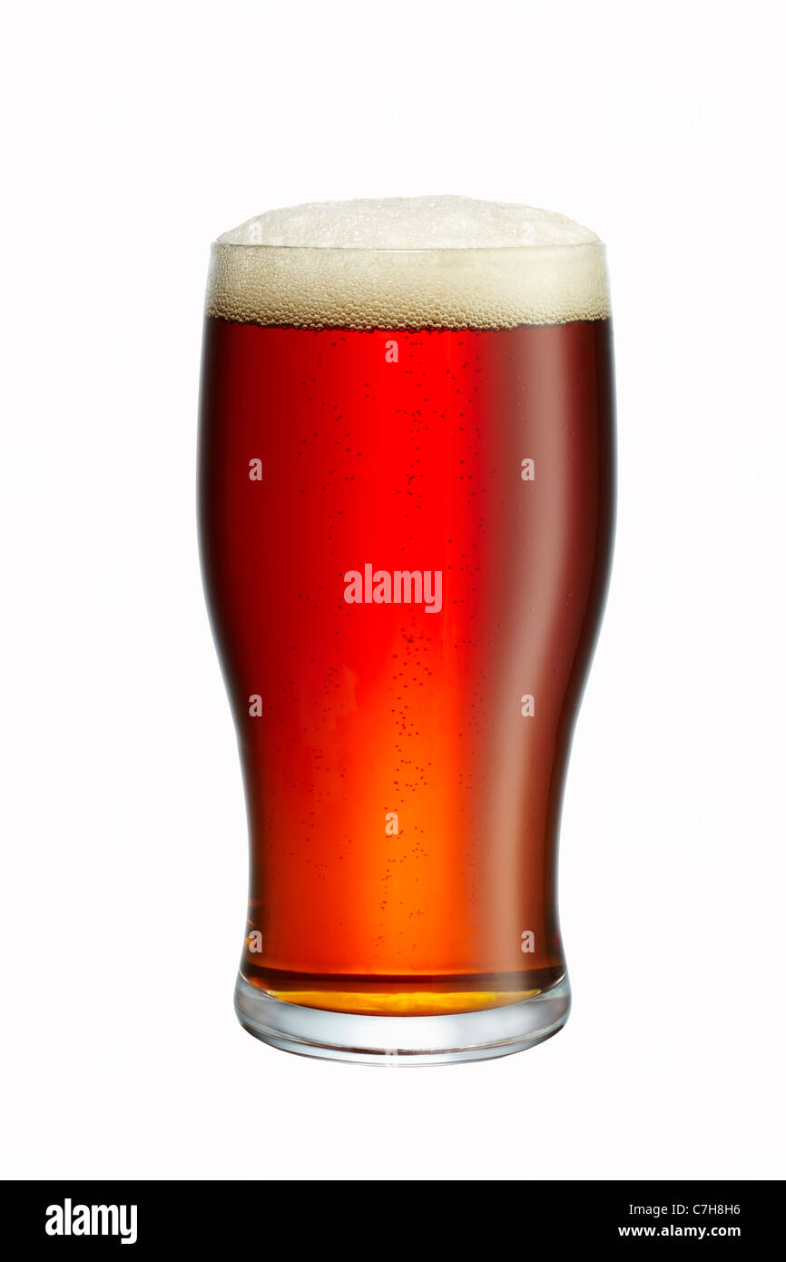 Pint of Beer Isolated Stock Photo - Alamy