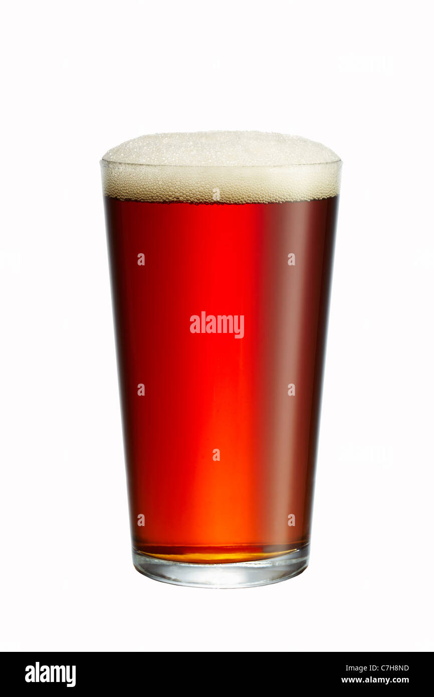 Pint of Beer Isolated Stock Photo - Alamy