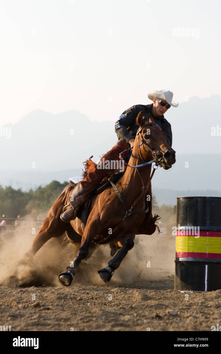 Barrel racing hi-res stock photography and images - Alamy