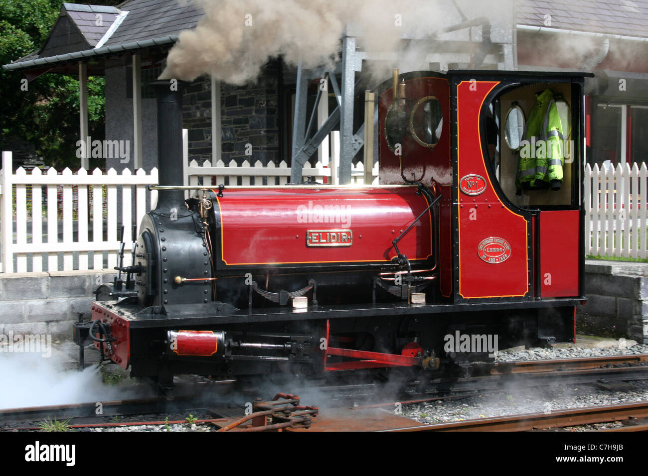 Steam Engine, Lake Side Railway, Llanberis, Snowdonia National Park, Wales Stock Photo - Alamy