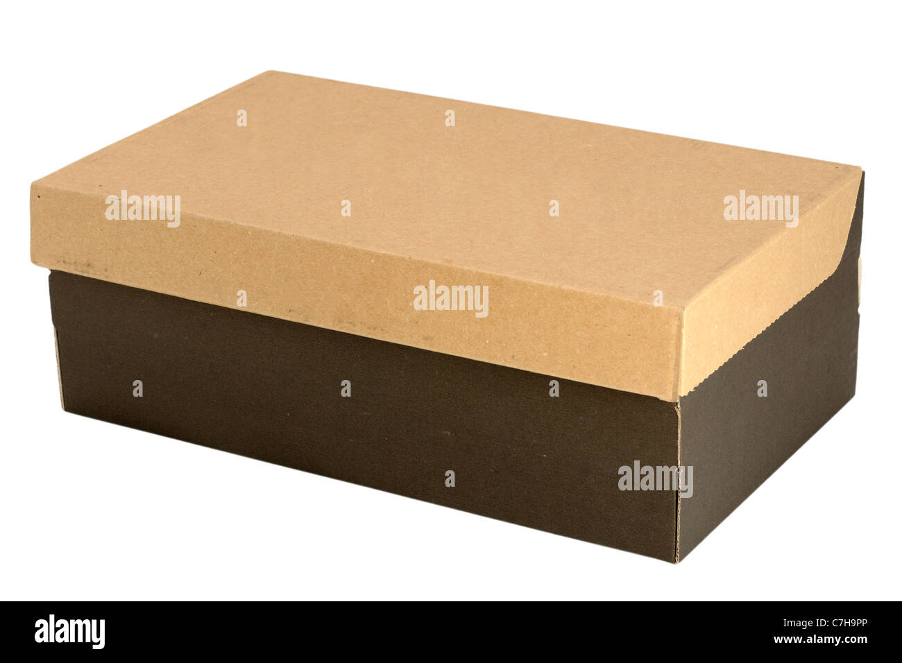 Closed cardboard box isolated on white background Stock Photo - Alamy