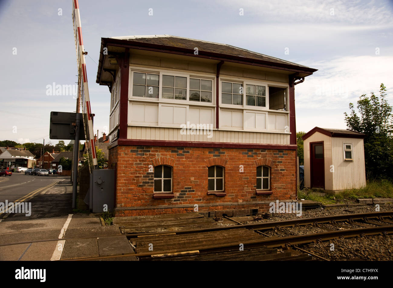 Signal box at Parbold level crossing Stock Photo - Alamy