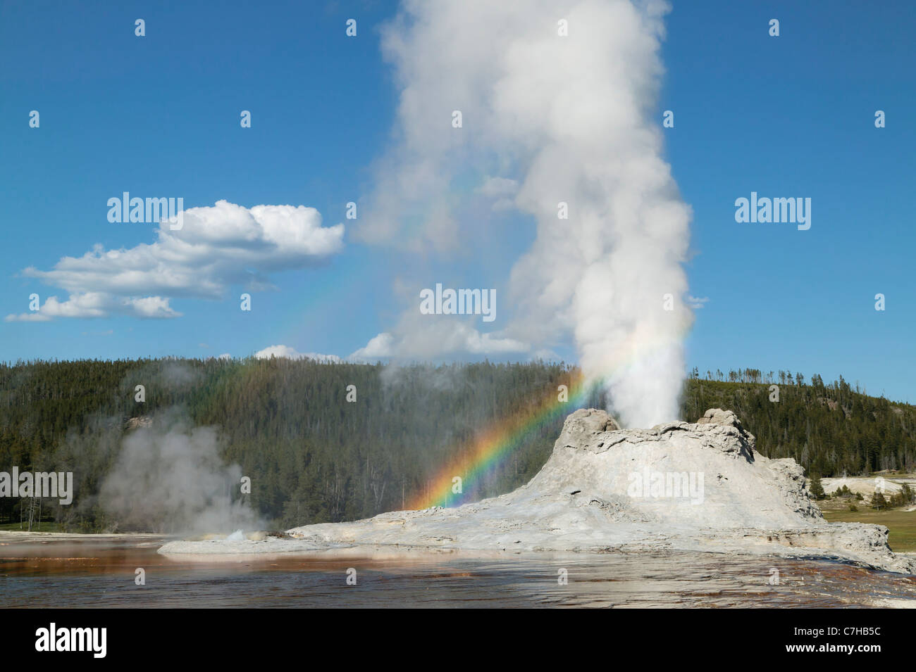 Double geyser yellowstone national park hi-res stock photography and ...