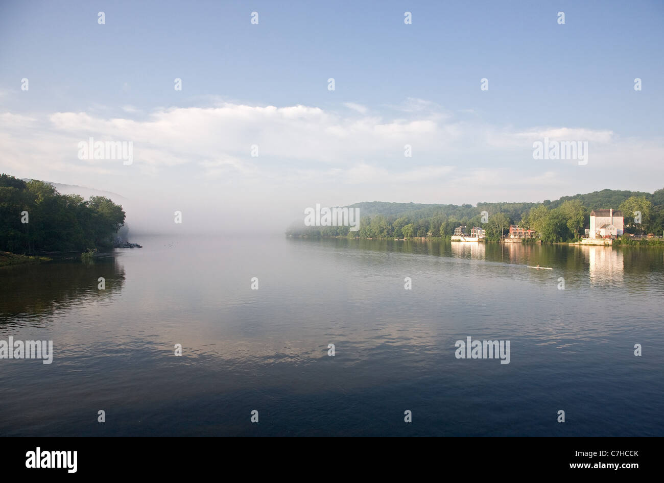 Delaware River looking towards New Hope, Pennsylvania Stock Photo - Alamy