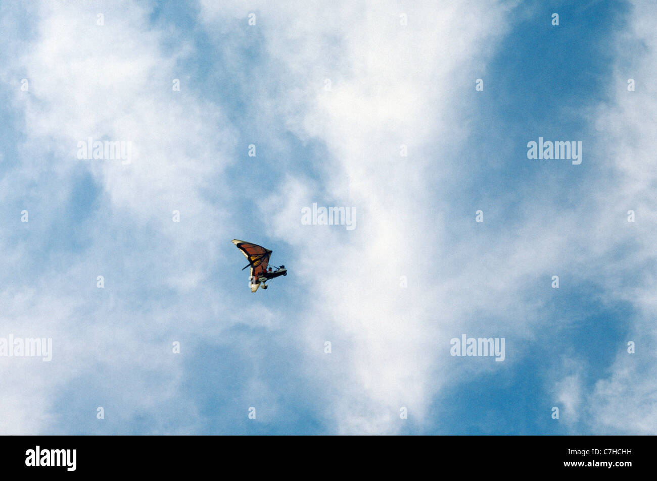 ULTRALIGHT PLANE FLYING DURING MONARCH BUTTERFLY MIGRATION Stock Photo ...