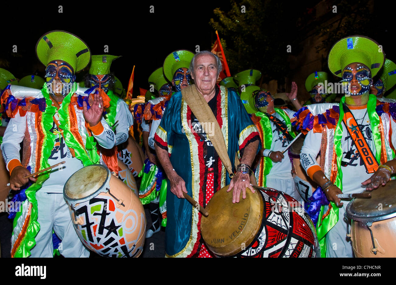 Candombe drummers in the Montevideo annual Carnaval Stock Photo - Alamy