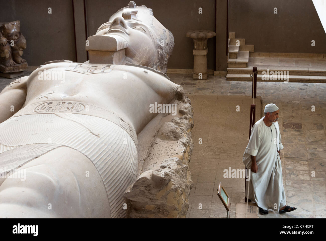 Fallen statue of Ramses II - Memphis, Lower Egypt Stock Photo - Alamy