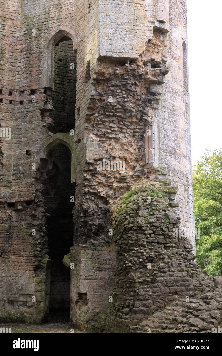 Nunney Castle - a medieval castle in Somerset, England, UK Stock Photo ...