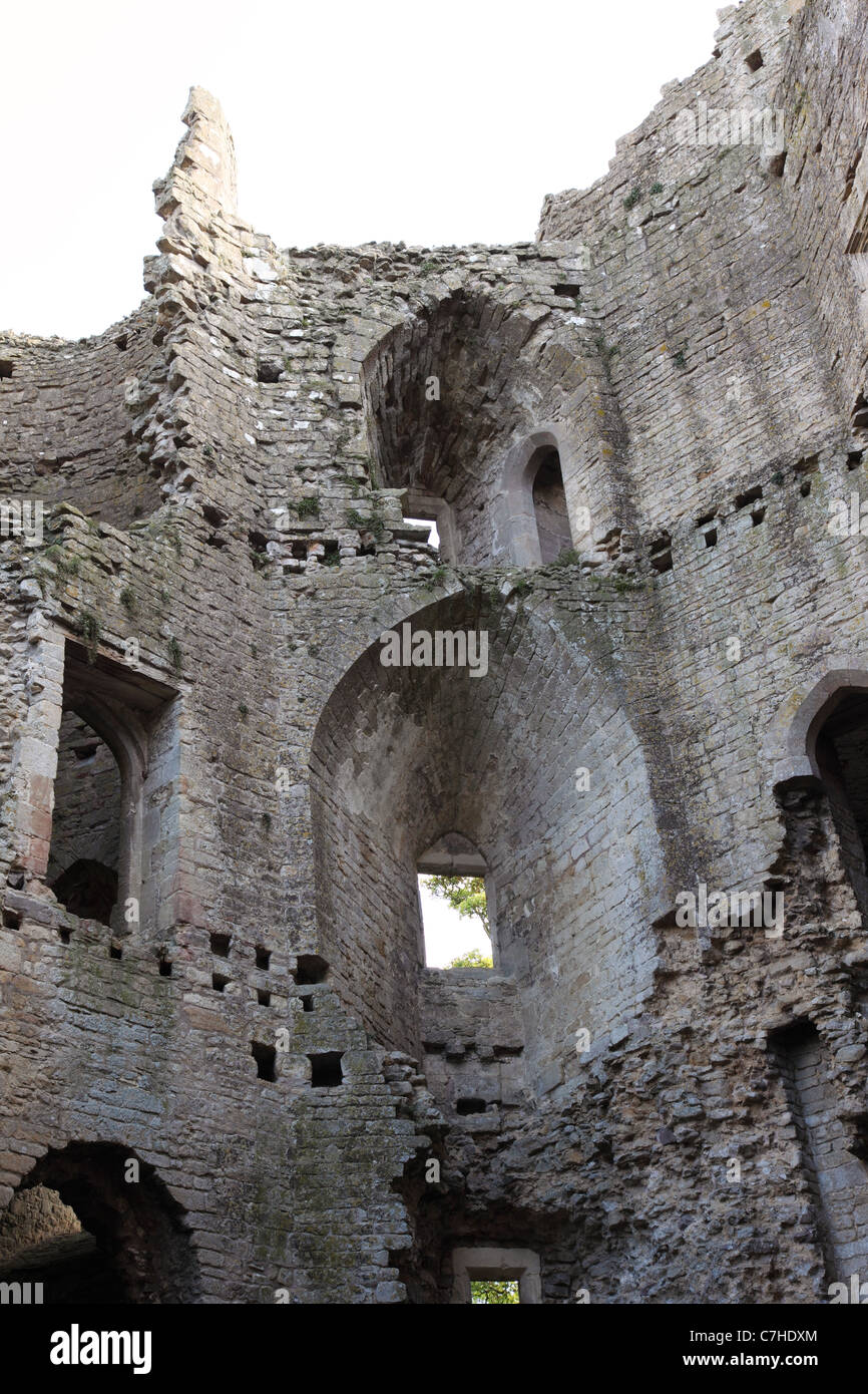 Nunney Castle - a medieval castle in Somerset, England, UK Stock Photo ...
