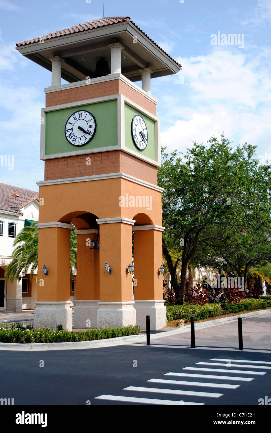 Bell tower in Weston town center Fort Lauderdale Florida Stock Photo ...