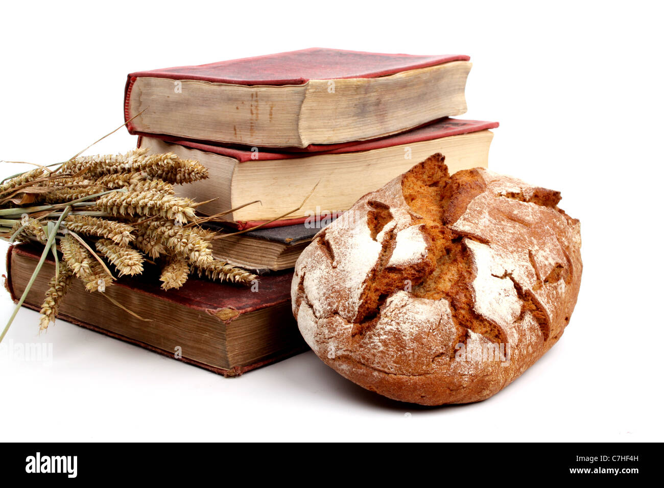 Pile of old cooking books Stock Photo - Alamy