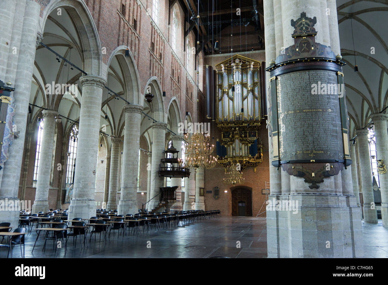 The pieterskerk is a late gothic church in leiden hi-res stock ...