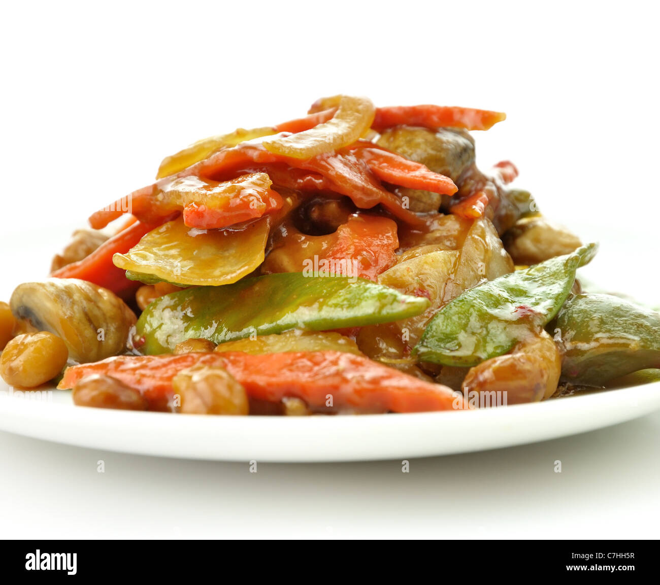 spicy Fillet of chicken with vegetables Stock Photo - Alamy