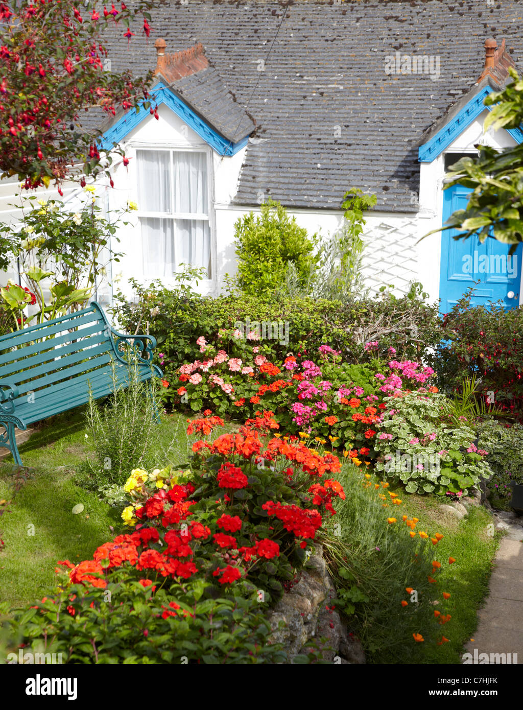 Cornish Garden Mousehole Cornwall UK Stock Photo - Alamy