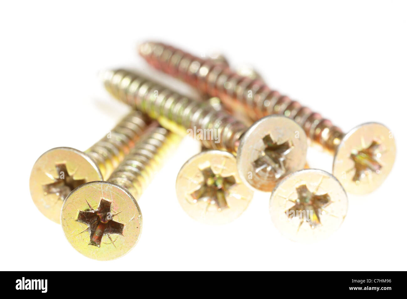 Isolated screw on white background Stock Photo - Alamy