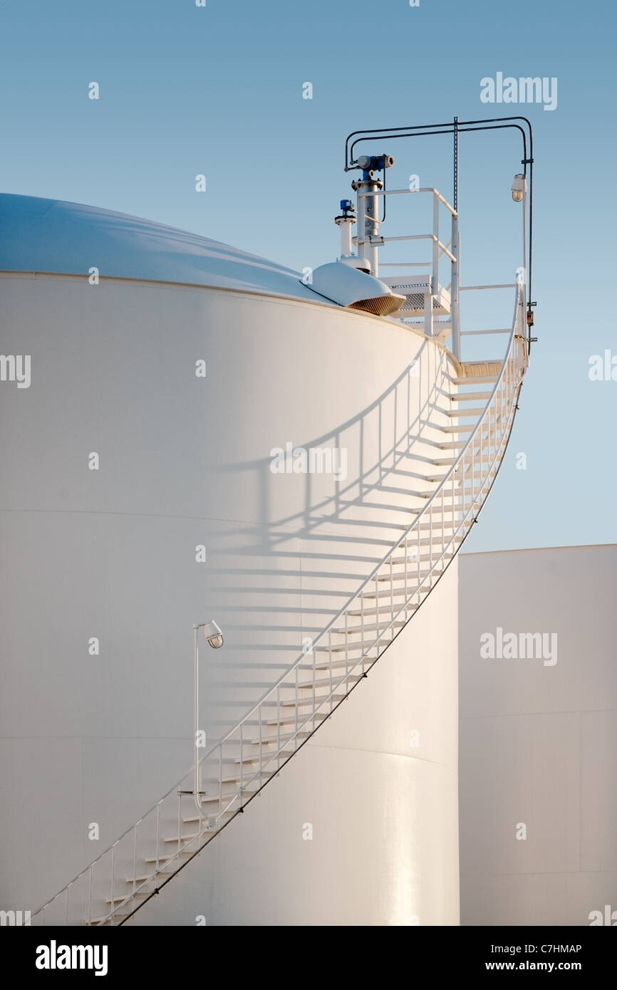Gasoline storage tanks Stock Photo - Alamy