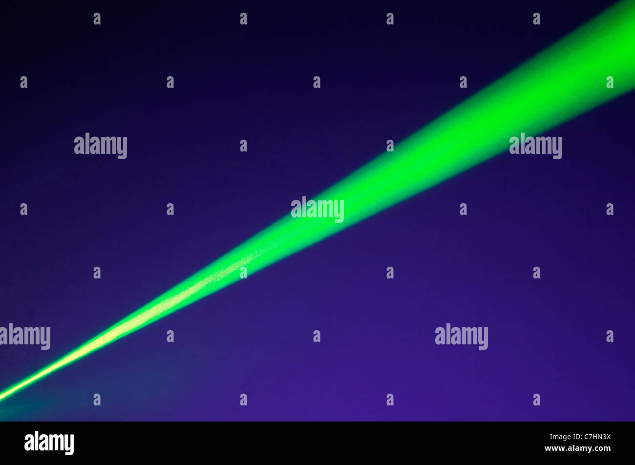 Green laser beam Stock Photo - Alamy