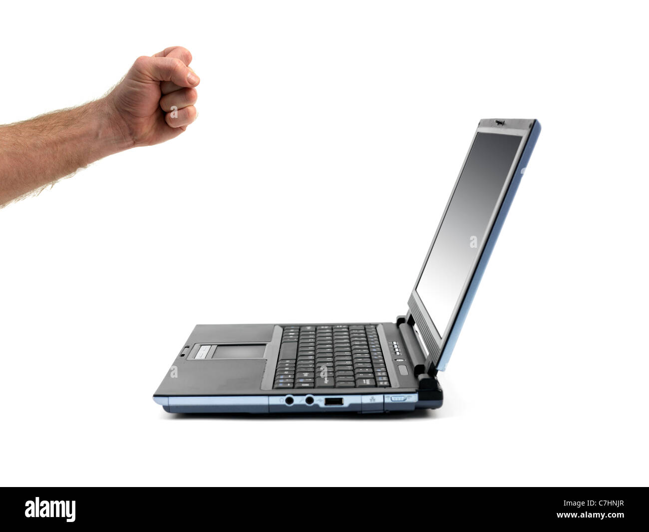 A laptop computer isolated against a white backgroun d Stock Photo - Alamy