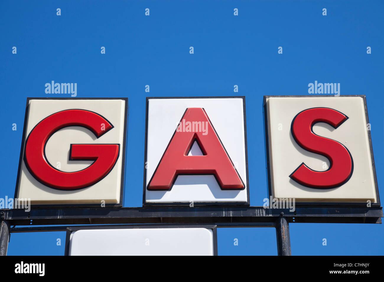 Red white and blue gas station sign hi-res stock photography and images ...