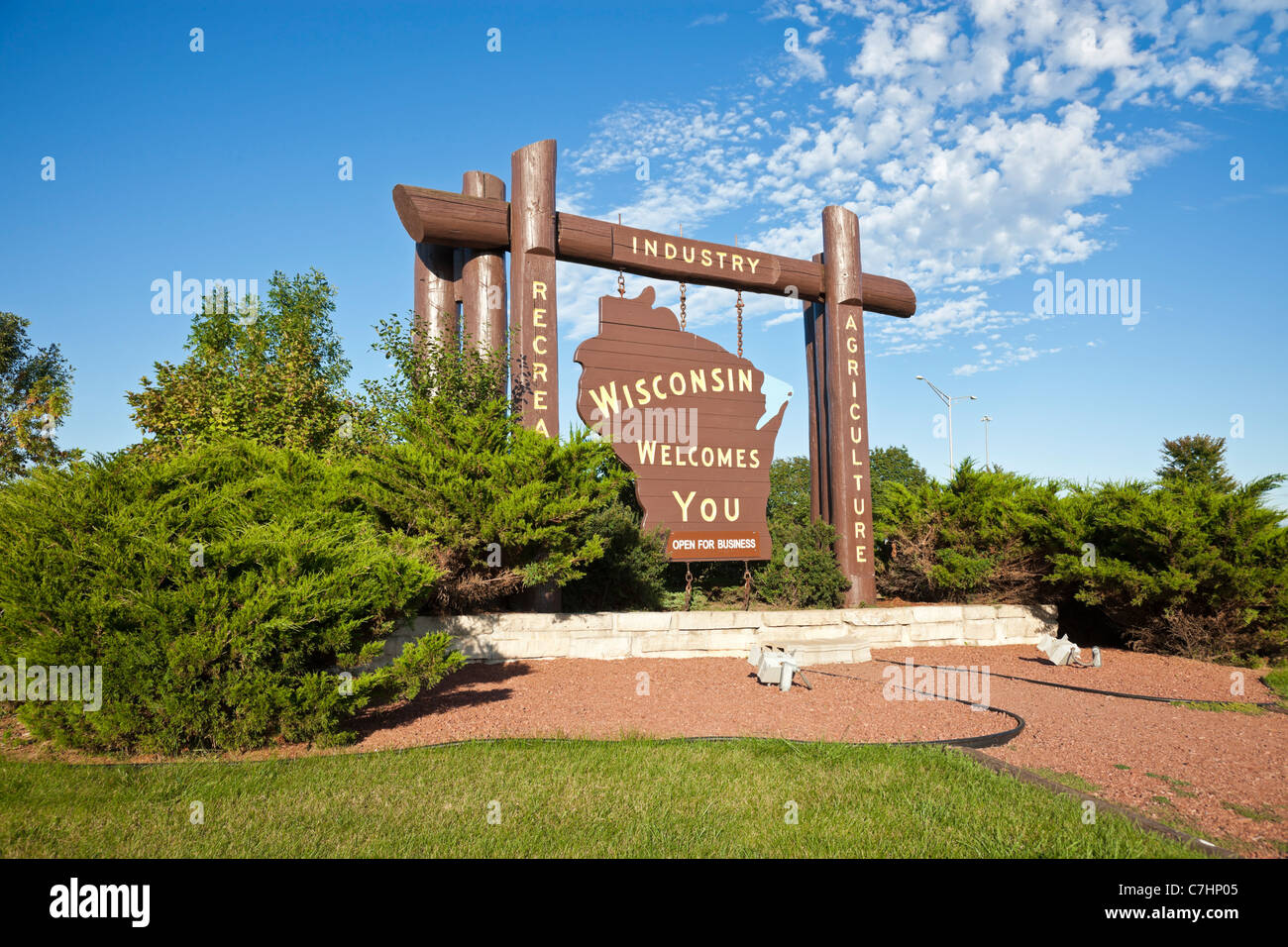 Welcome to wisconsin sign hi-res stock photography and images - Alamy