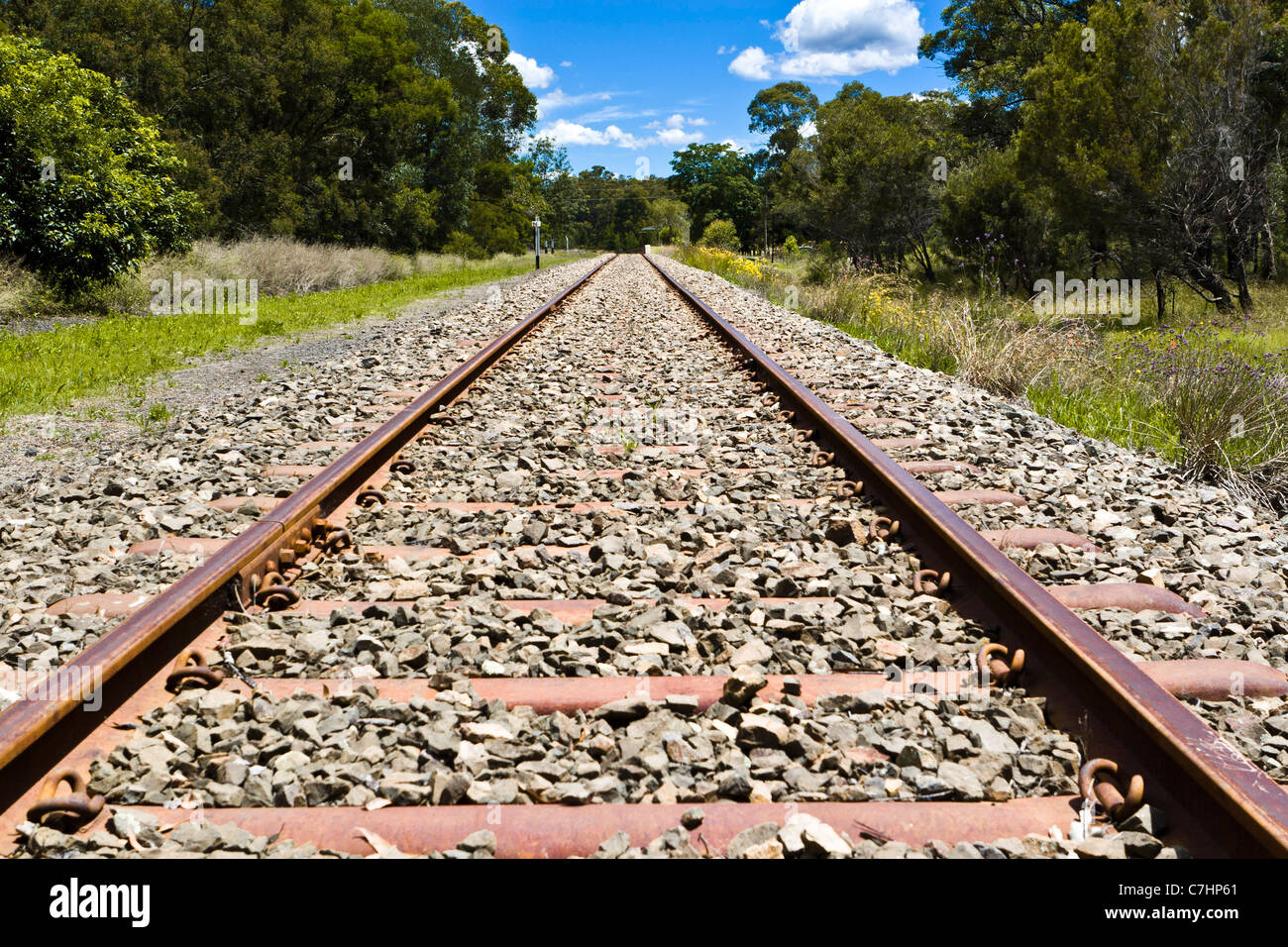 Railroad tracks in rural NSW Stock Photo - Alamy