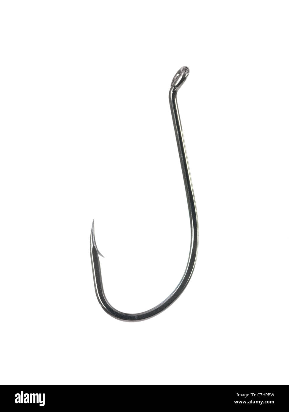 A fishing hook isolated against a white background Stock Photo - Alamy