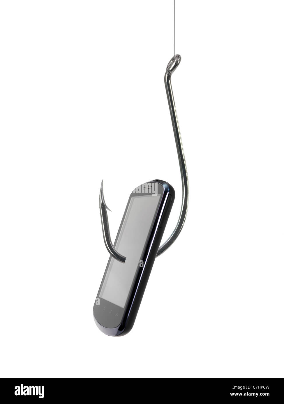 A fishing hook isolated against a white background Stock Photo - Alamy