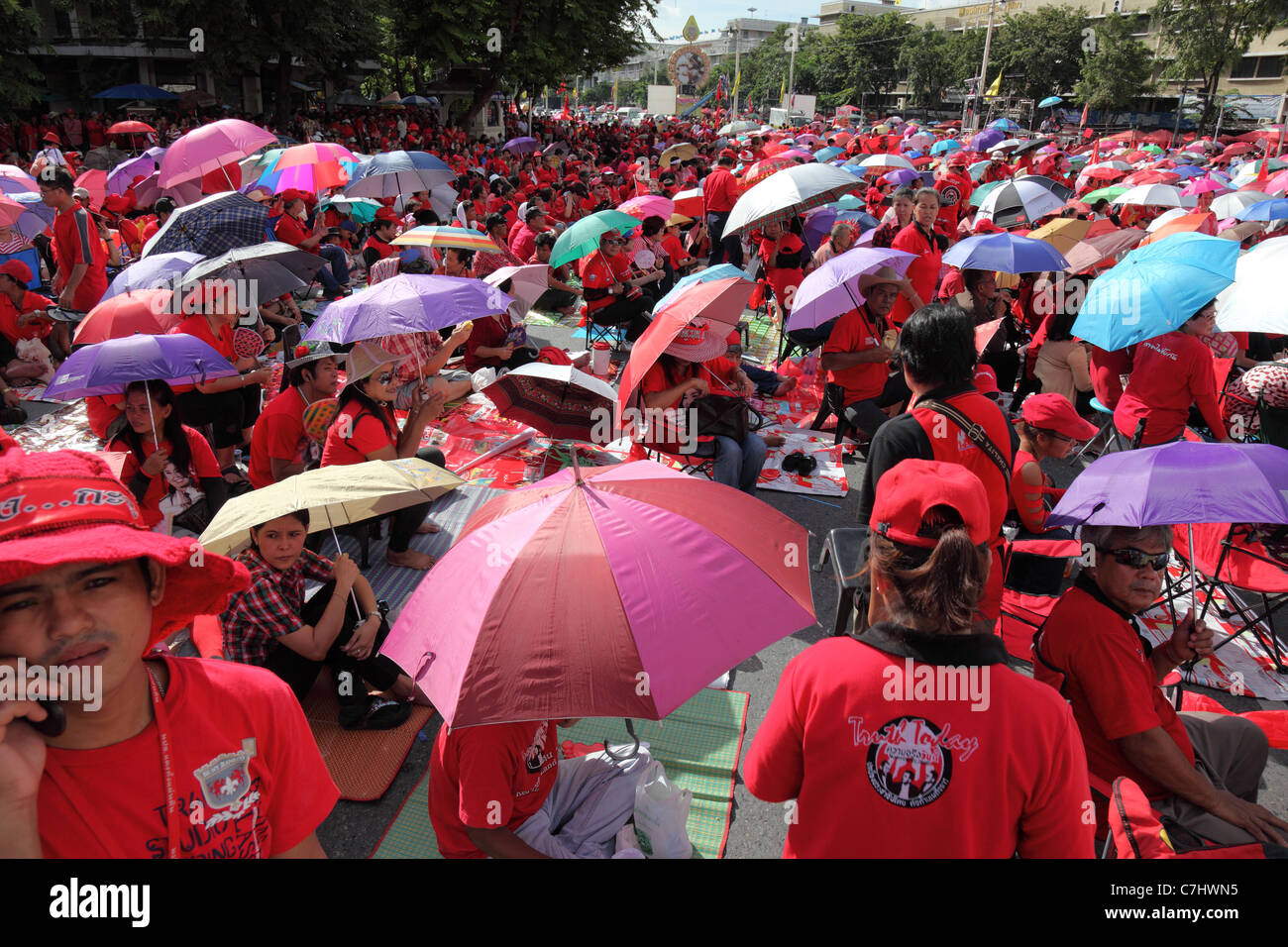 Red Shirt rally, Bangkok, Thailand, September 18, 2011 Stock Photo - Alamy