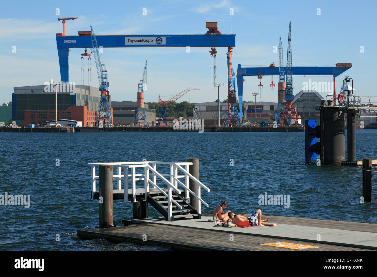 View city kiel hdw shipyard hi-res stock photography and images - Alamy