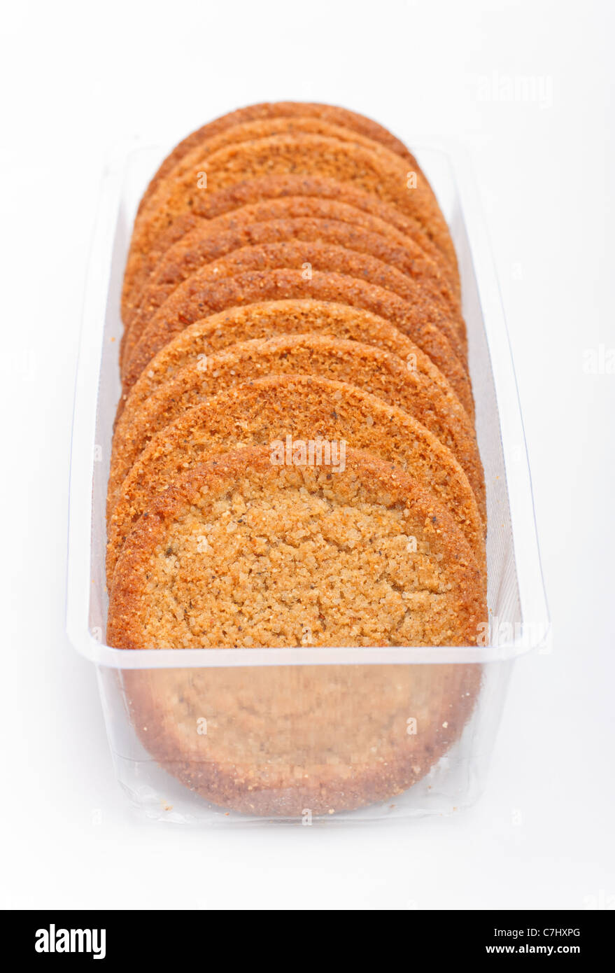 butter cookies pack isolated on white background Stock Photo - Alamy