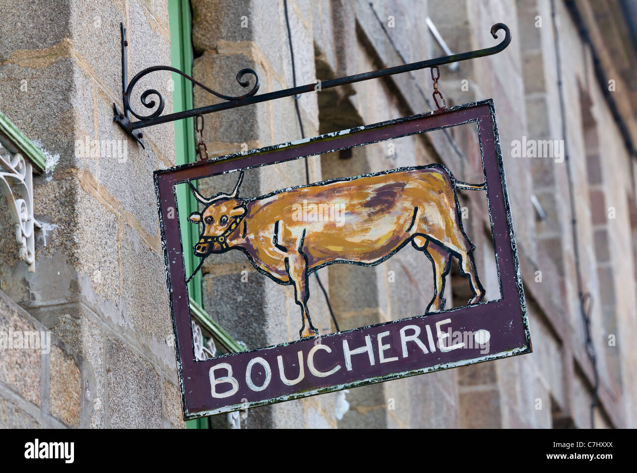 French sign boucherie hi-res stock photography and images - Alamy