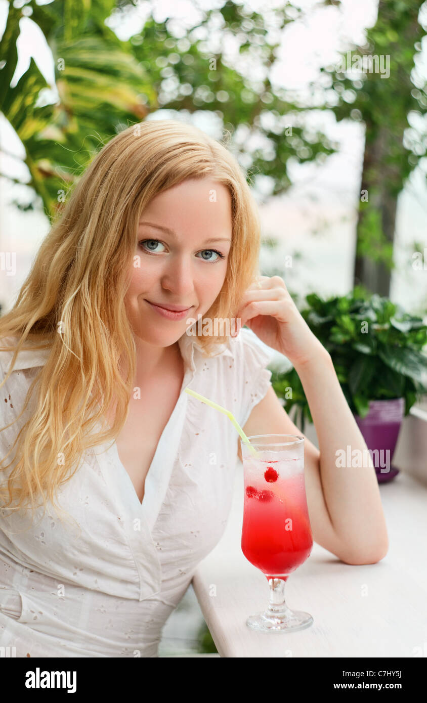 Image gorgeous girl cocktail looking hi-res stock photography and ...