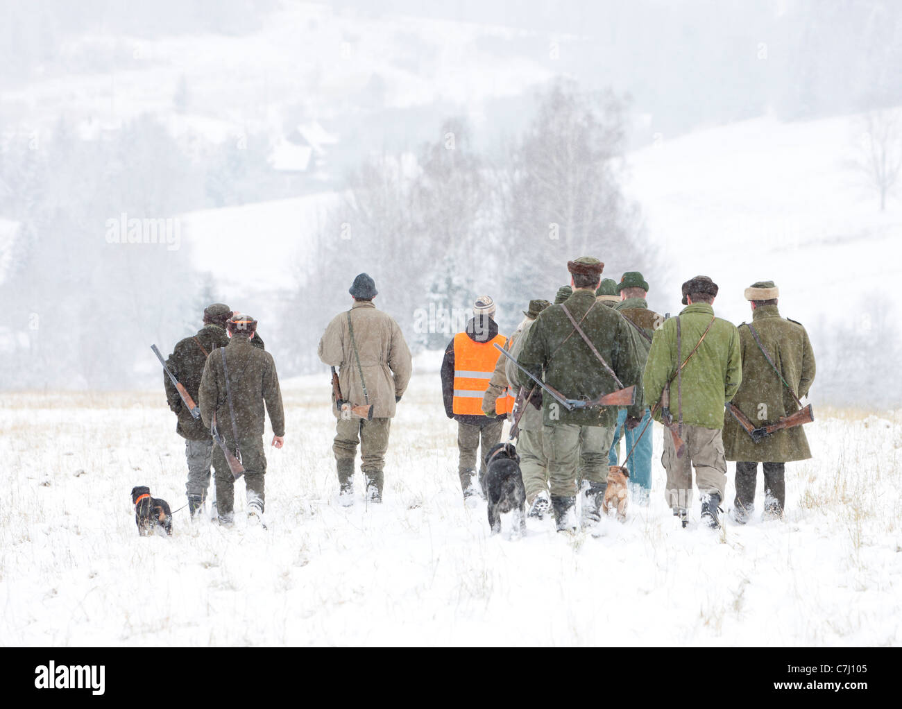 hunters at hunt Stock Photo - Alamy