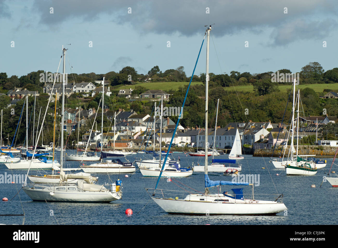 Boats on river fal by flushing hi-res stock photography and images - Alamy