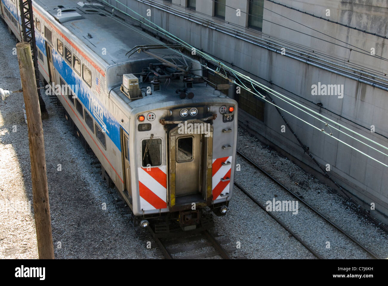 Electric suburban train, Metra, Chicago, Illinois, USA Stock Photo - Alamy