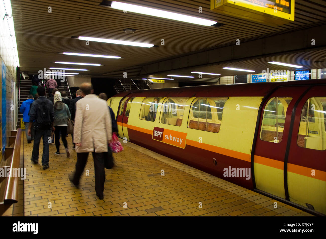 Strathclyde Partnership for Transport SPT subway system in Glasgow ...