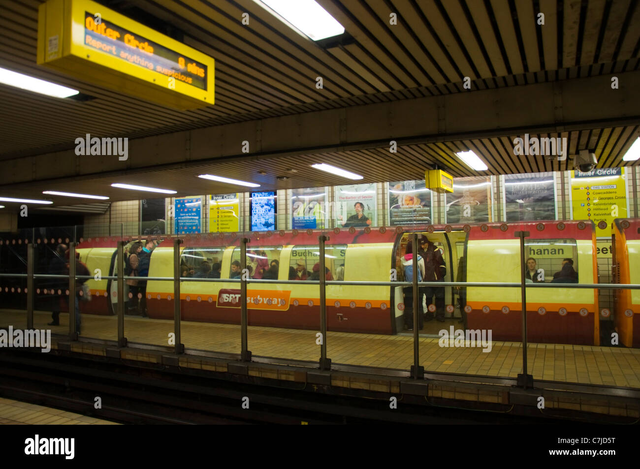 Strathclyde Partnership for Transport SPT subway system in Glasgow ...