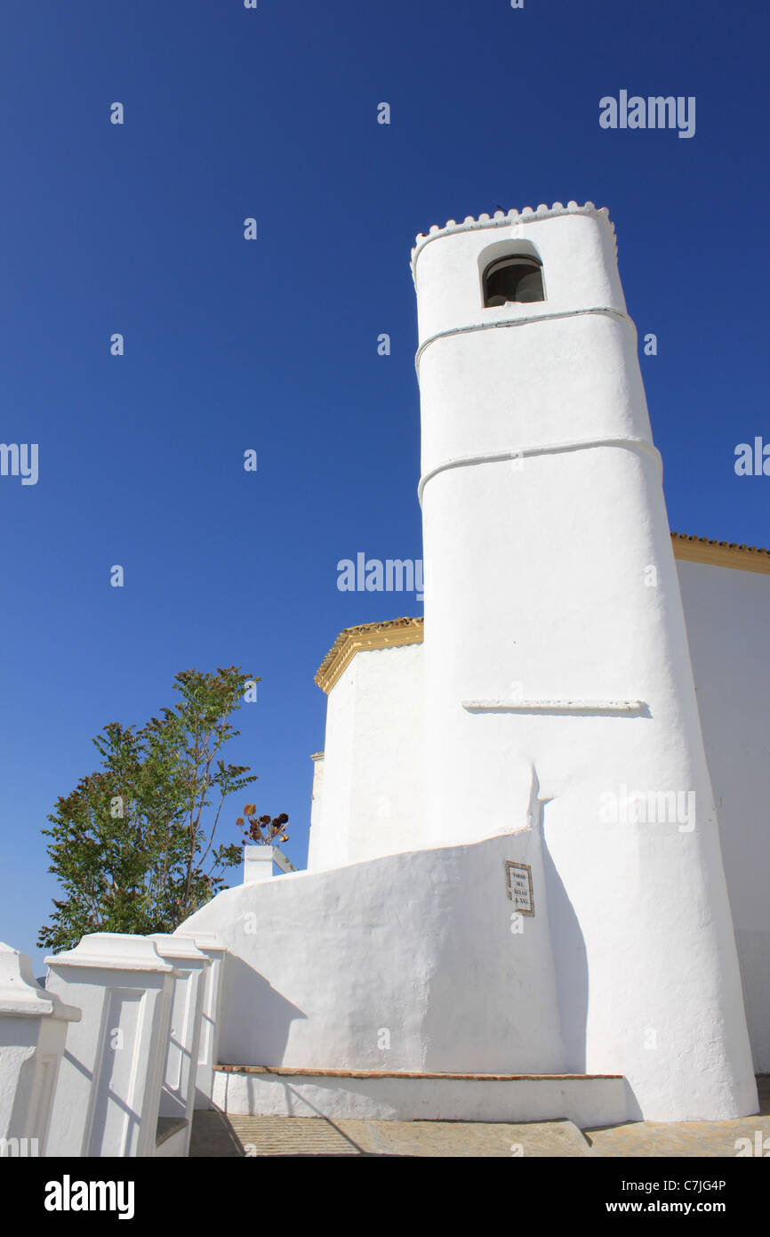 Spain, The Clock tower,Zahara de la Sierra, Cadix Province, Andalucia ...