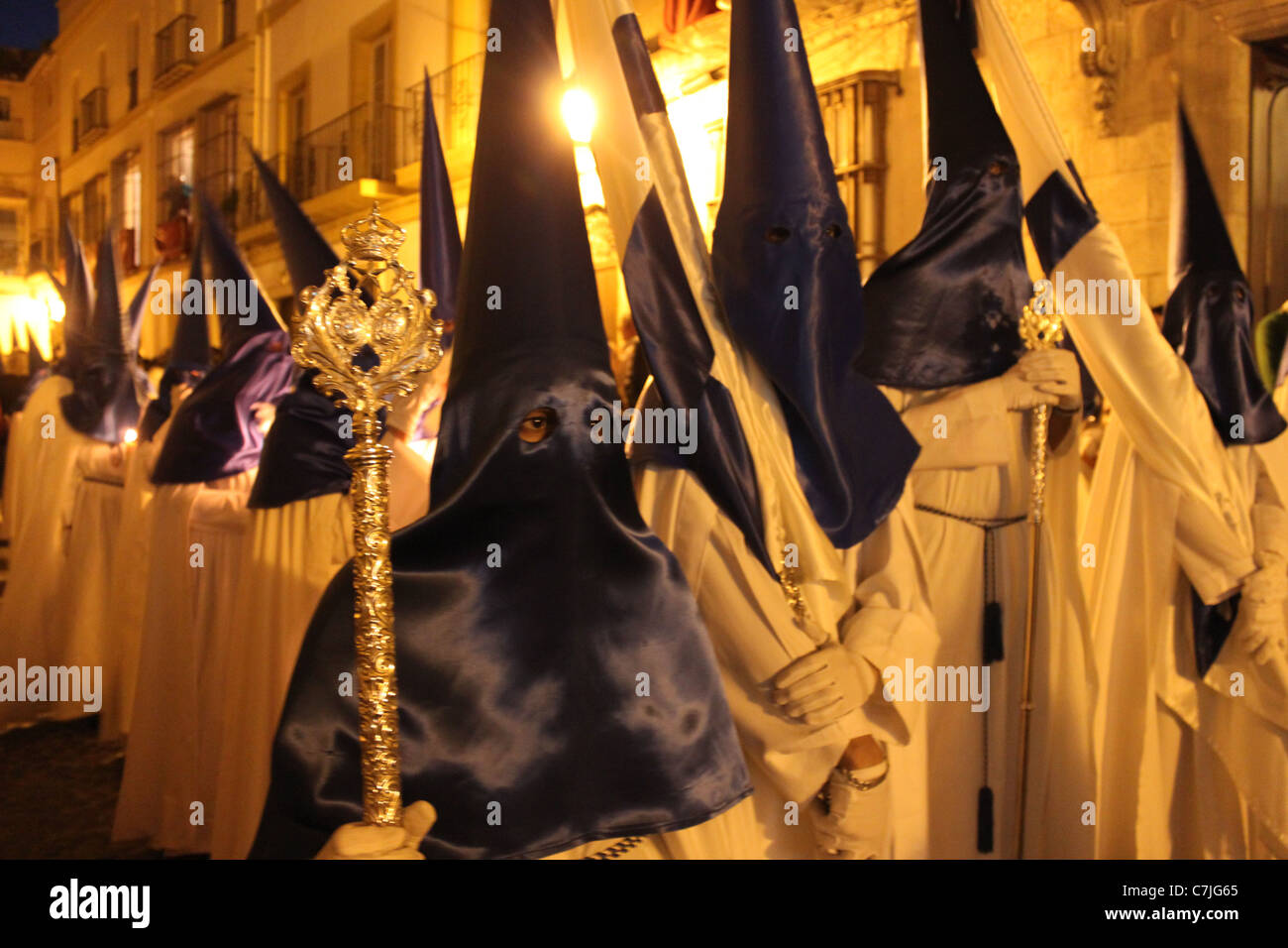 Spain, The penitents (nazarenos)Holy week processions in Jerez de la ...
