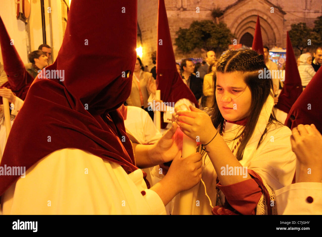 Andalucia, Spain, The Pentitents (Nazarenos), Holy week processions in ...