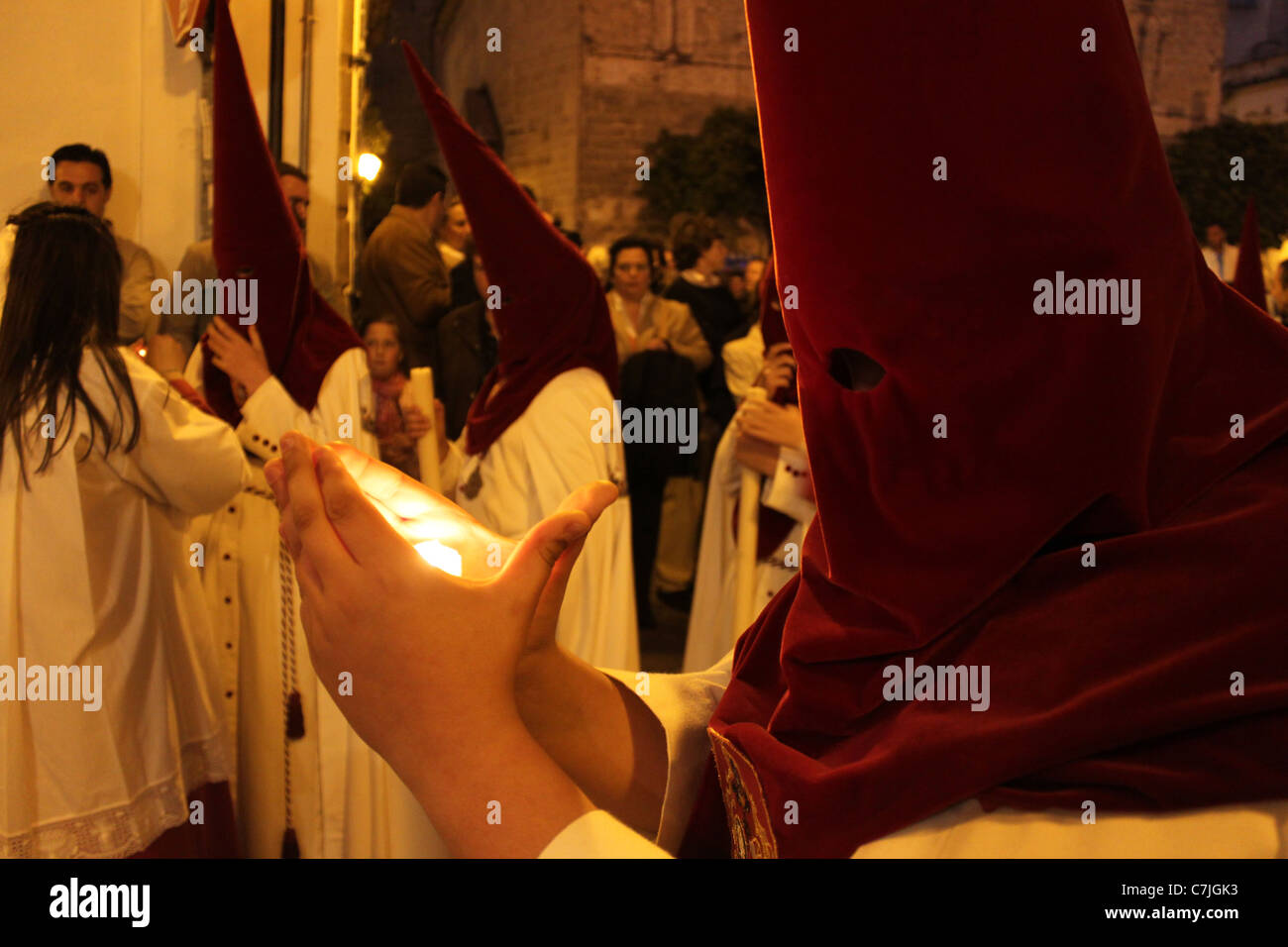 Andalucia, Spain, The Pentitents (Nazarenos), Holy week processions in ...